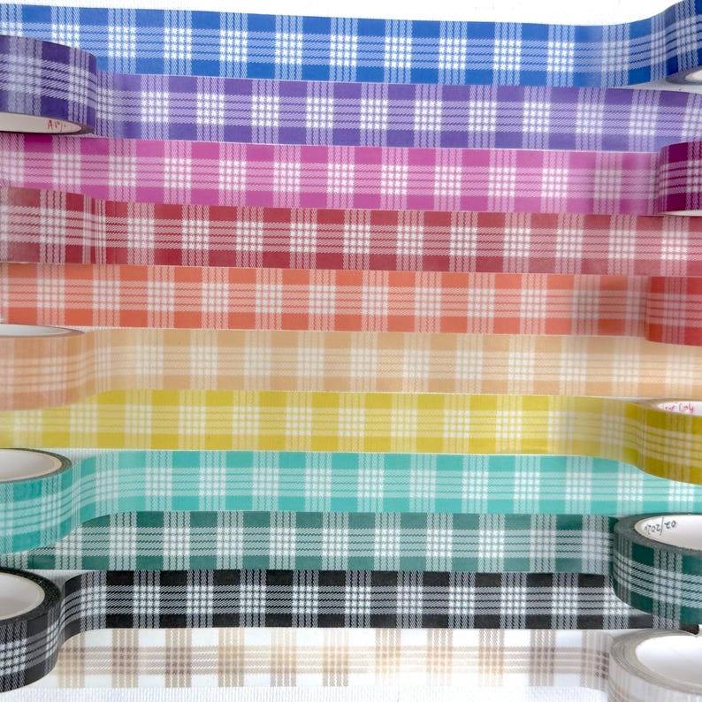 Pink Palaka Plaid Washi Tape, Hawaii Inspired (10mx15mm) - Etsy