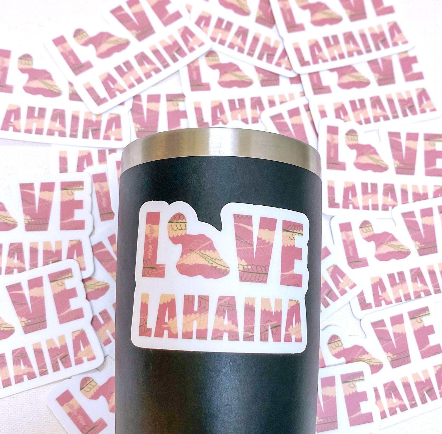 100% Profits Support Maui Fire Victims, Love Lahaina Sticker, Vinyl ...