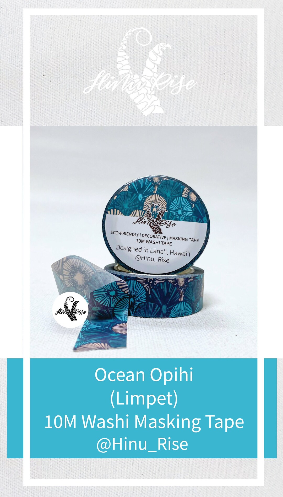Ocean Opihi Washi Tape: Hawaiian Limpet Design (15mmx10m) - Etsy