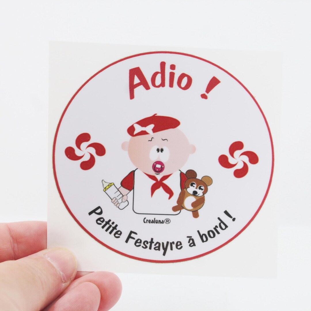 Basque Baby Stickers - Little Party Girl on Board - Etsy