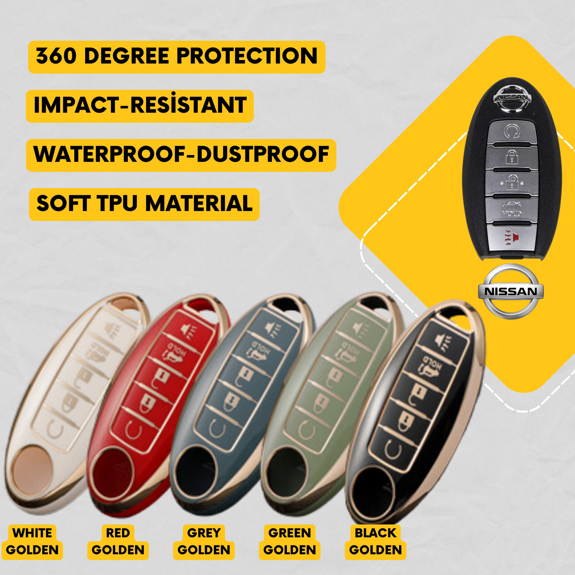 Nissan Key Fob Covers TPU 360 Protection for Altima Rogue Pathfinder Etsy