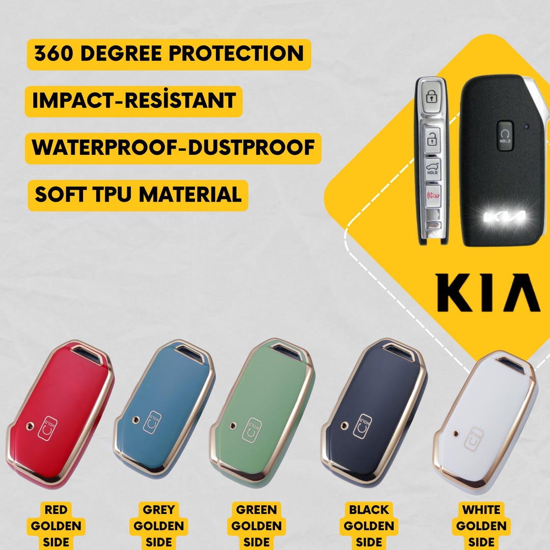 Kia Key Fob Cover - TPU, 360 Protection for K5, Forte, Optima, Sorento ...