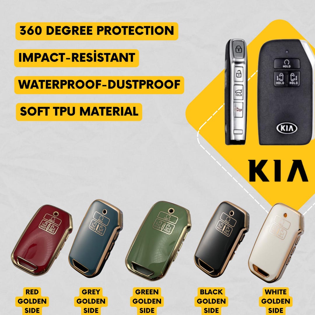Kia Carnival Key Fob Cover - for 2022–present Models - 7 Buttons (lock ...