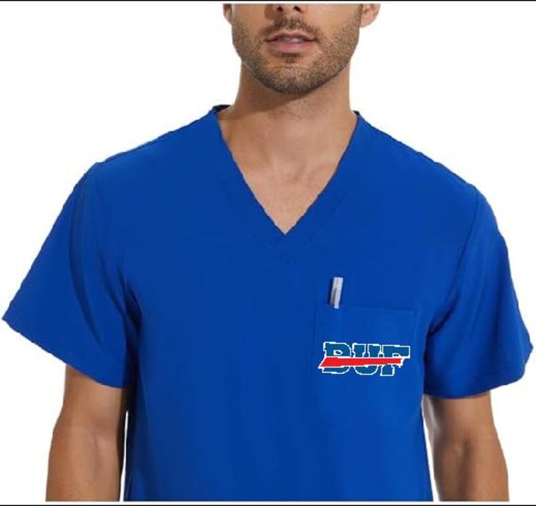 Buffalo Football Bills Medical Scrubs Shirt - BUF - Men's Sizes - Etsy