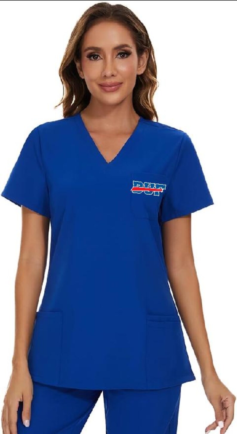 Buffalo Football Bills Medical Scrubs Shirt - BUF - Women's Sizes - Etsy