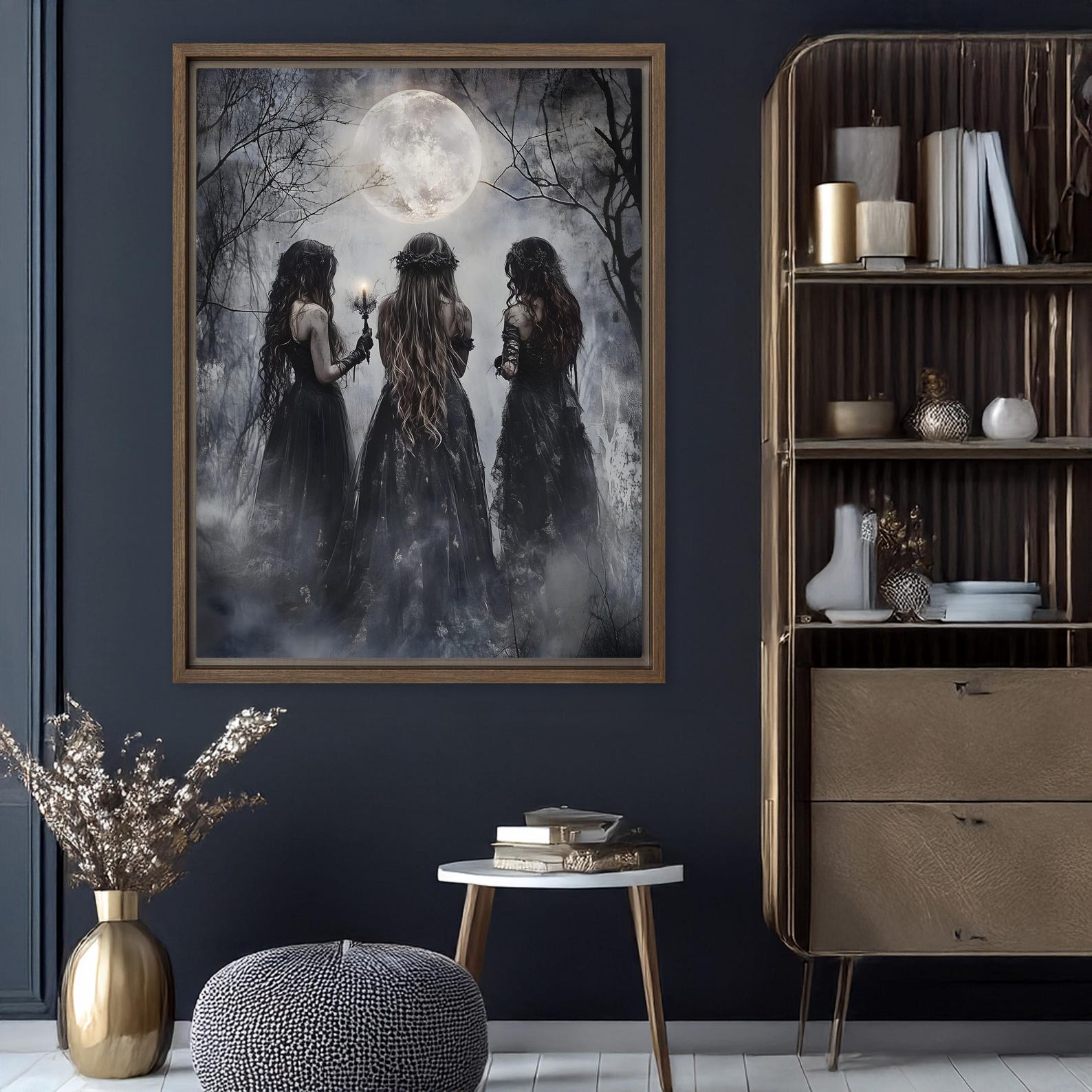 Moonlight Gathering the Coven 2, Fine Art Print or Canvas, Optional ...