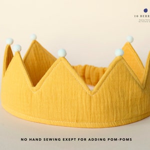 Fabric Crown Sewing Pattern With Photo Instructions 16 Sizes - Etsy