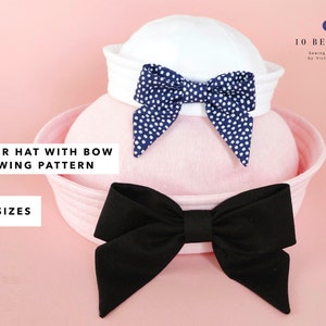 Sailor Hat With Bow Sewing Pattern - Etsy