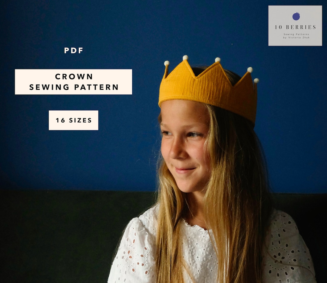 Fabric Crown Sewing Pattern With Photo Instructions 16 Sizes - Etsy