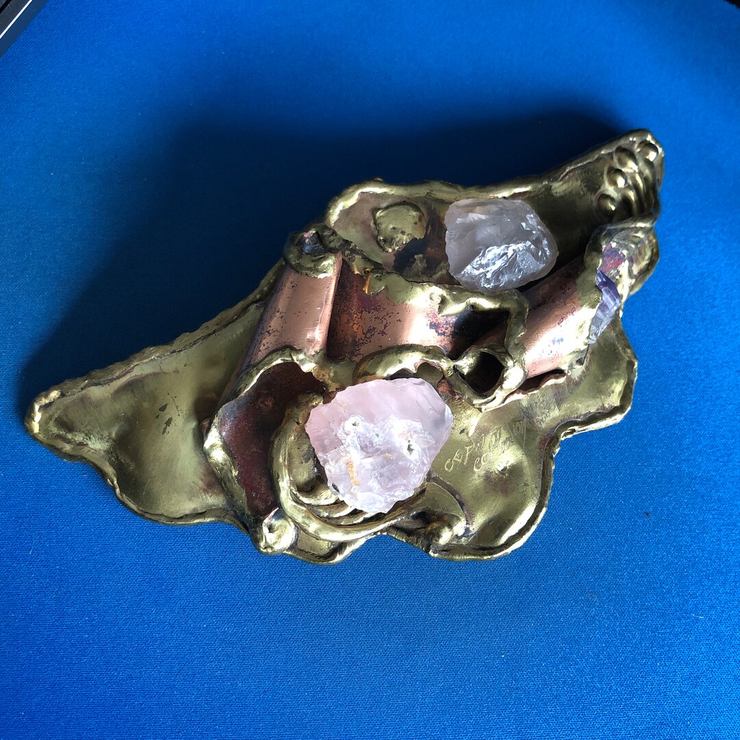 Vintage Carvalho Copa Modernist Brutalist Belt Buckle Copper Brass ...