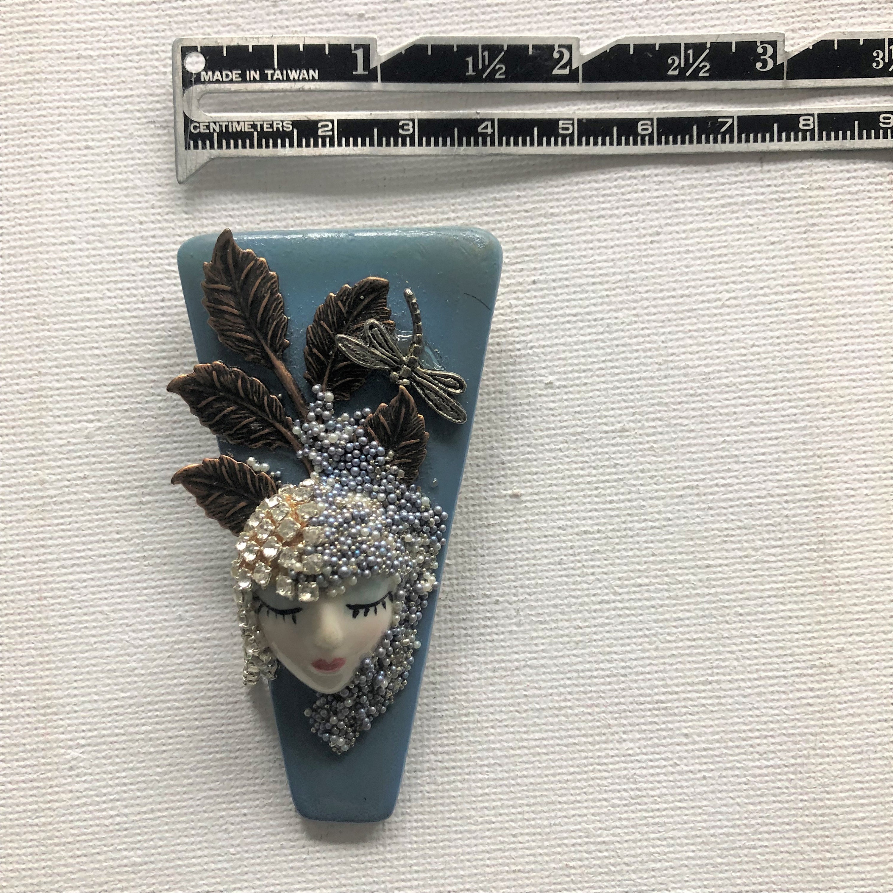 Mary Frances Signed Hand-painted Flapper Porcelain Cameo With ...