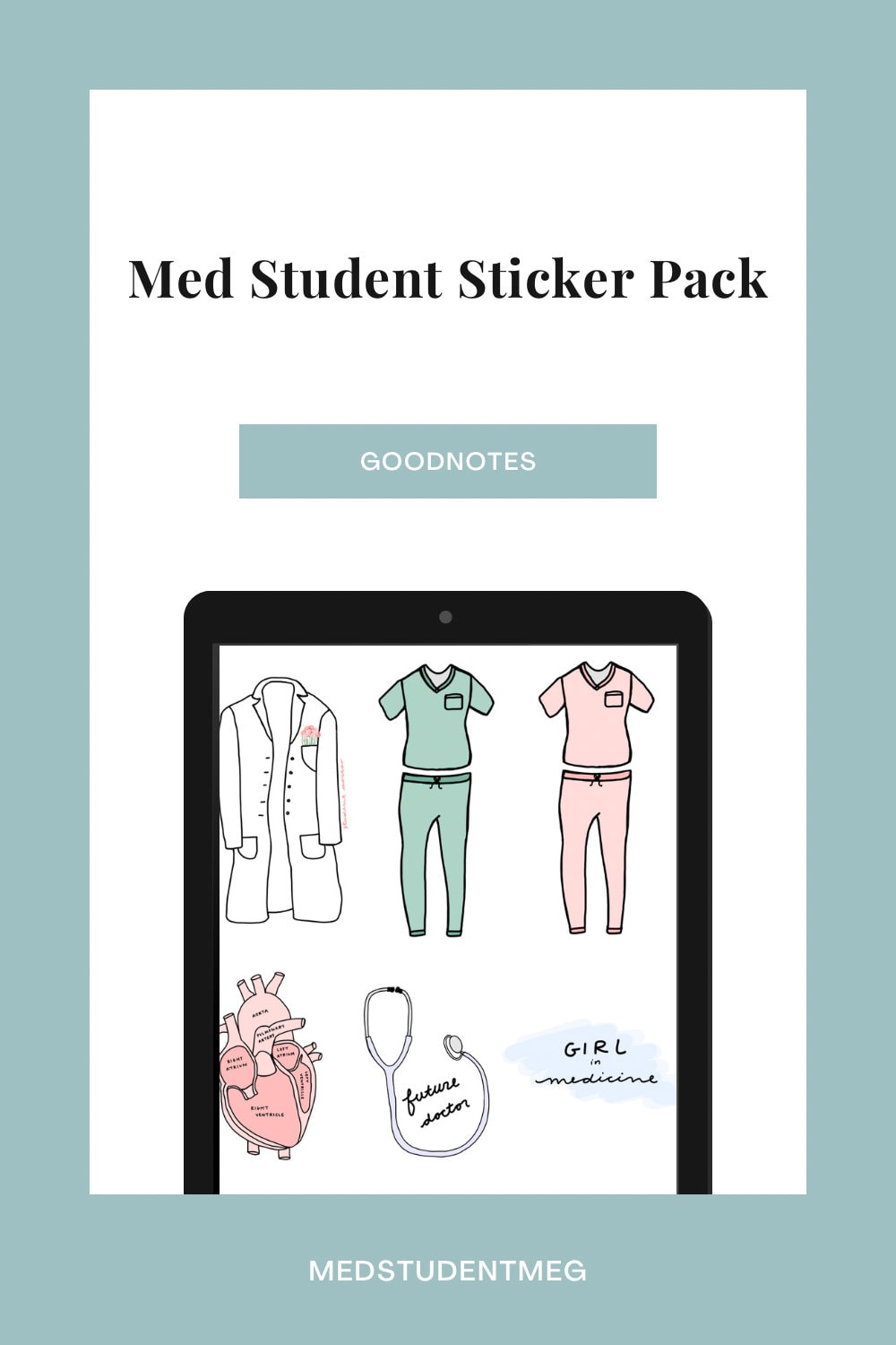 Goodnotes Med Student Sticker Pack - Etsy