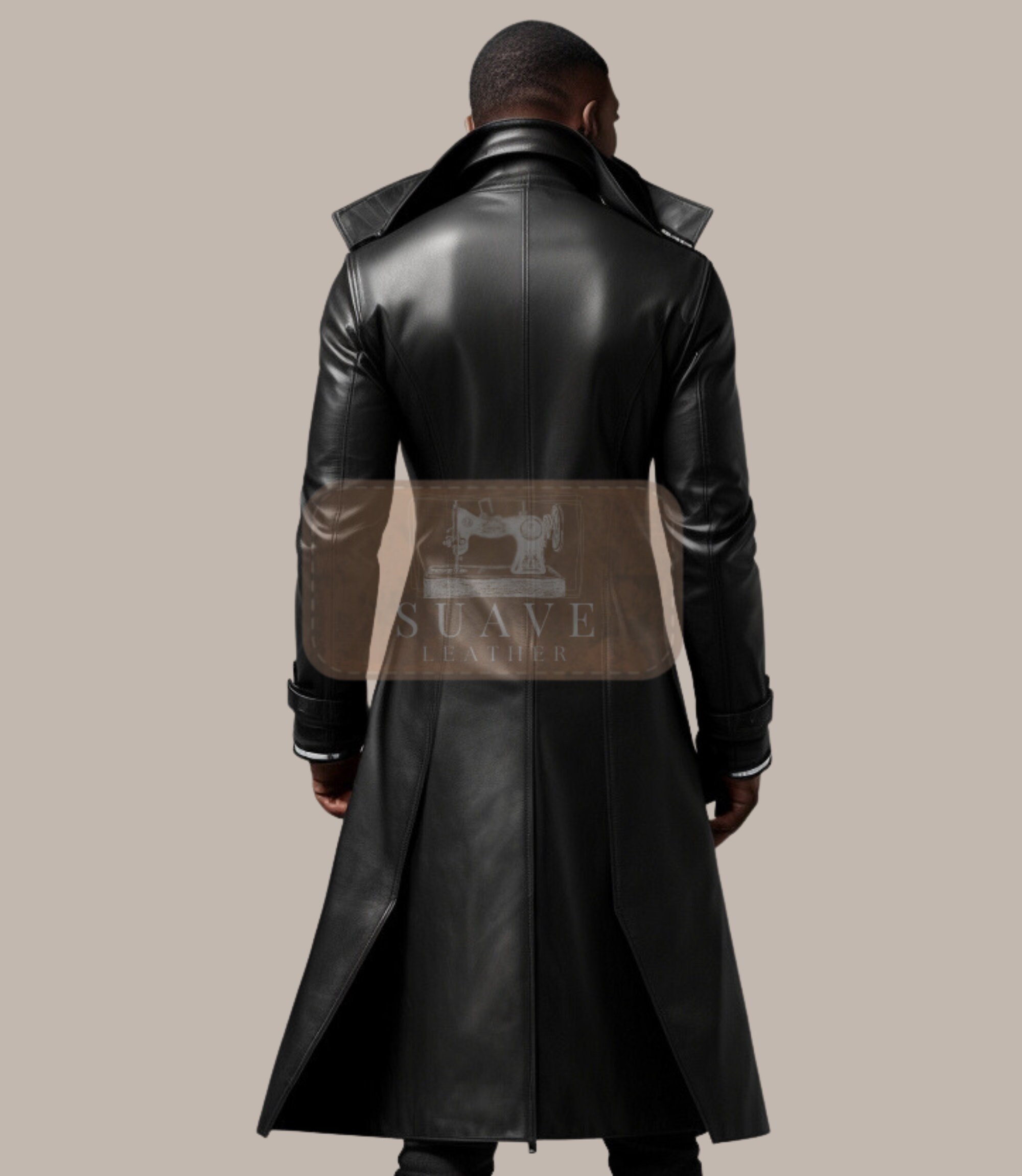 Gabardina de cuero genuino abrigo punk de cuero hecho a mano - Etsy España