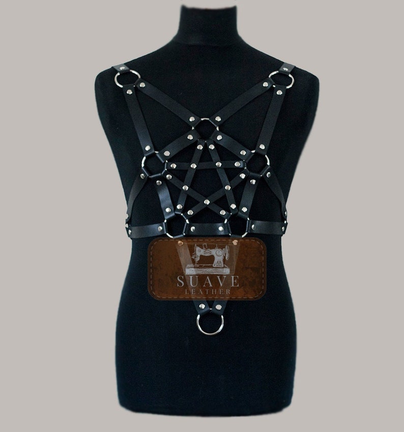 Unisex Leather David Star Harness Genuine Leather Chest - Etsy