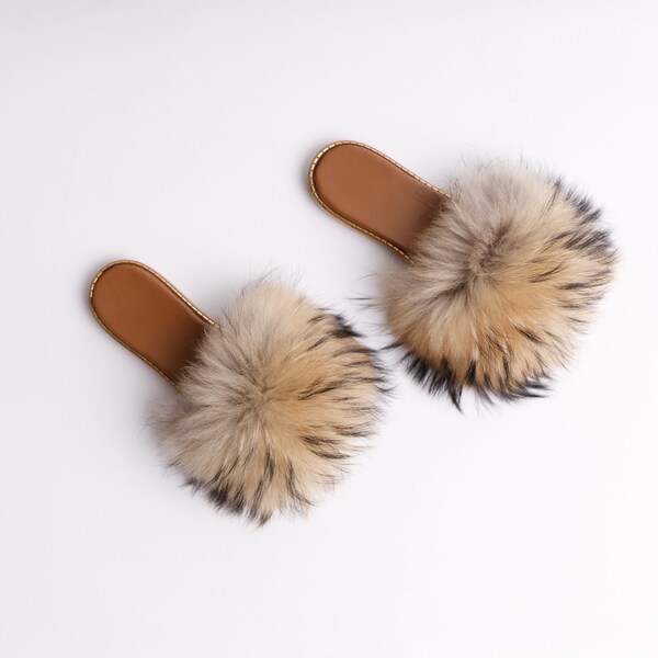 Fluffy Slides - Etsy