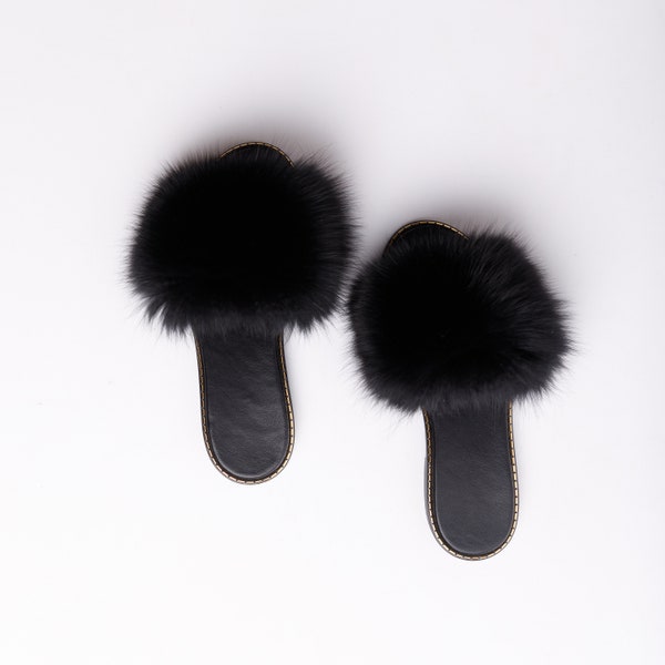 Fluffy Slides - Etsy