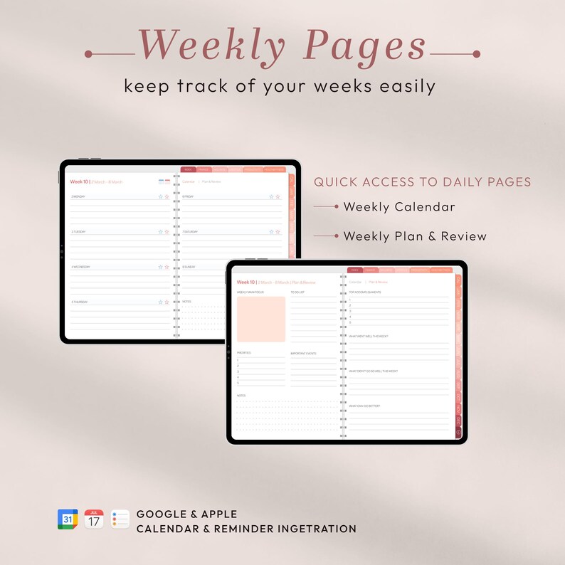 Simple 2026 iPad Digital Planner Landscape | iPad Planner 2026 ...