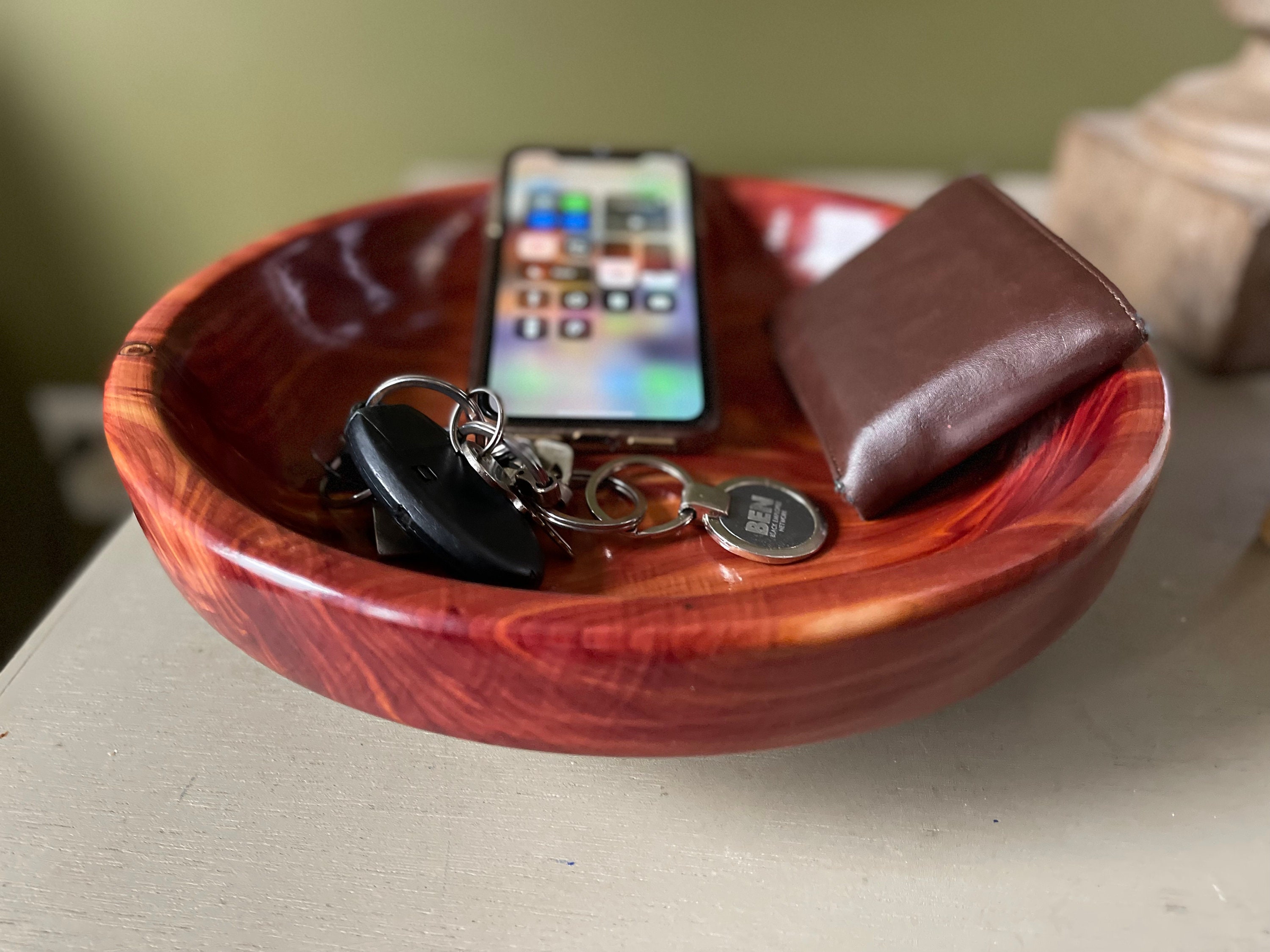Wood Bowl Red Juniper Handmade - Etsy