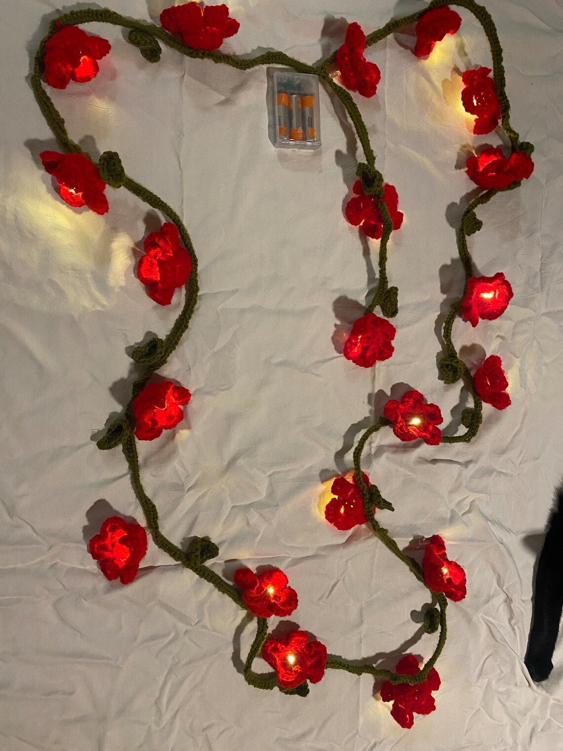 Interchangeable Crochet Flower String Lights - Etsy