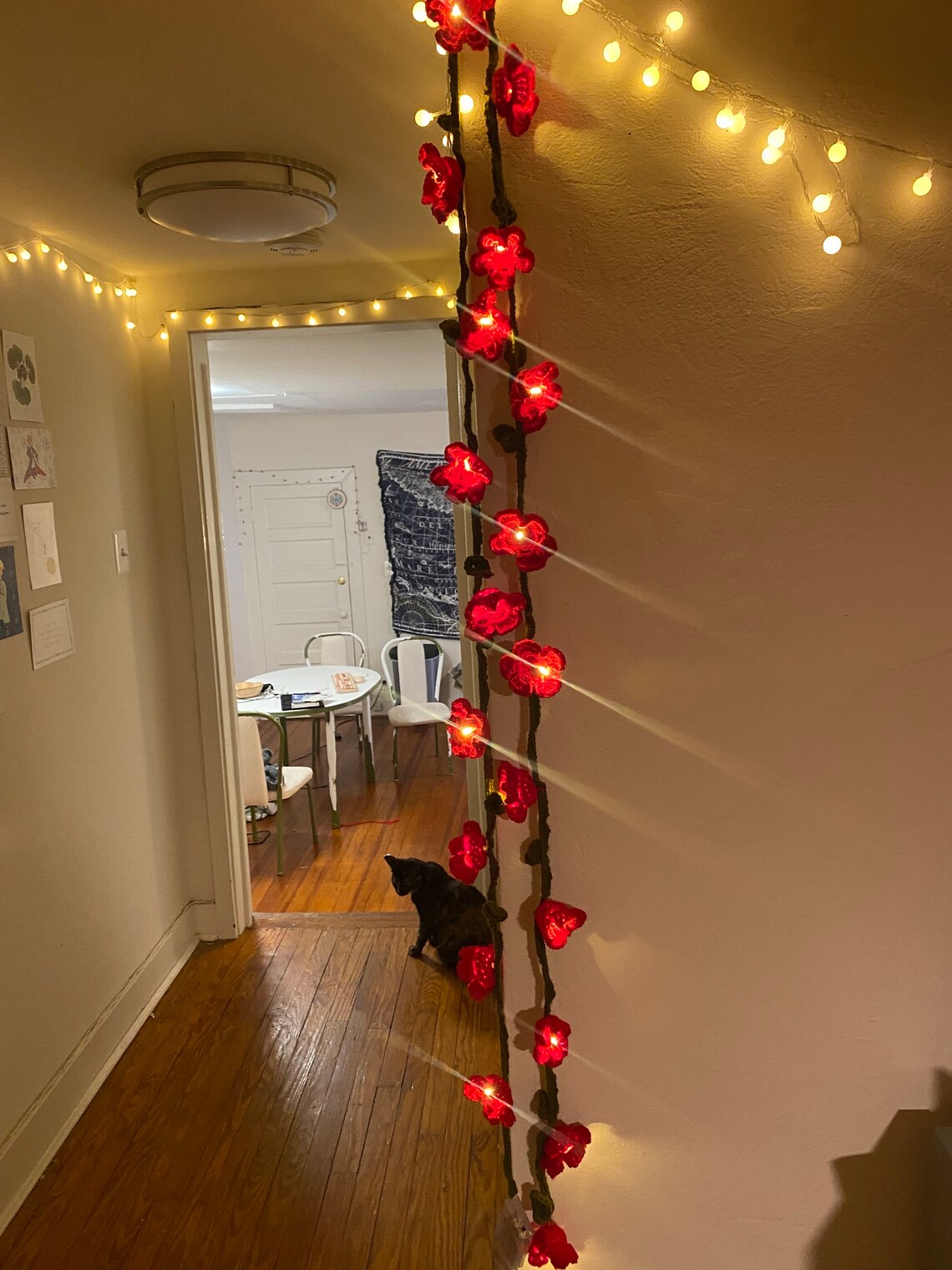 Interchangeable Crochet Flower String Lights - Etsy