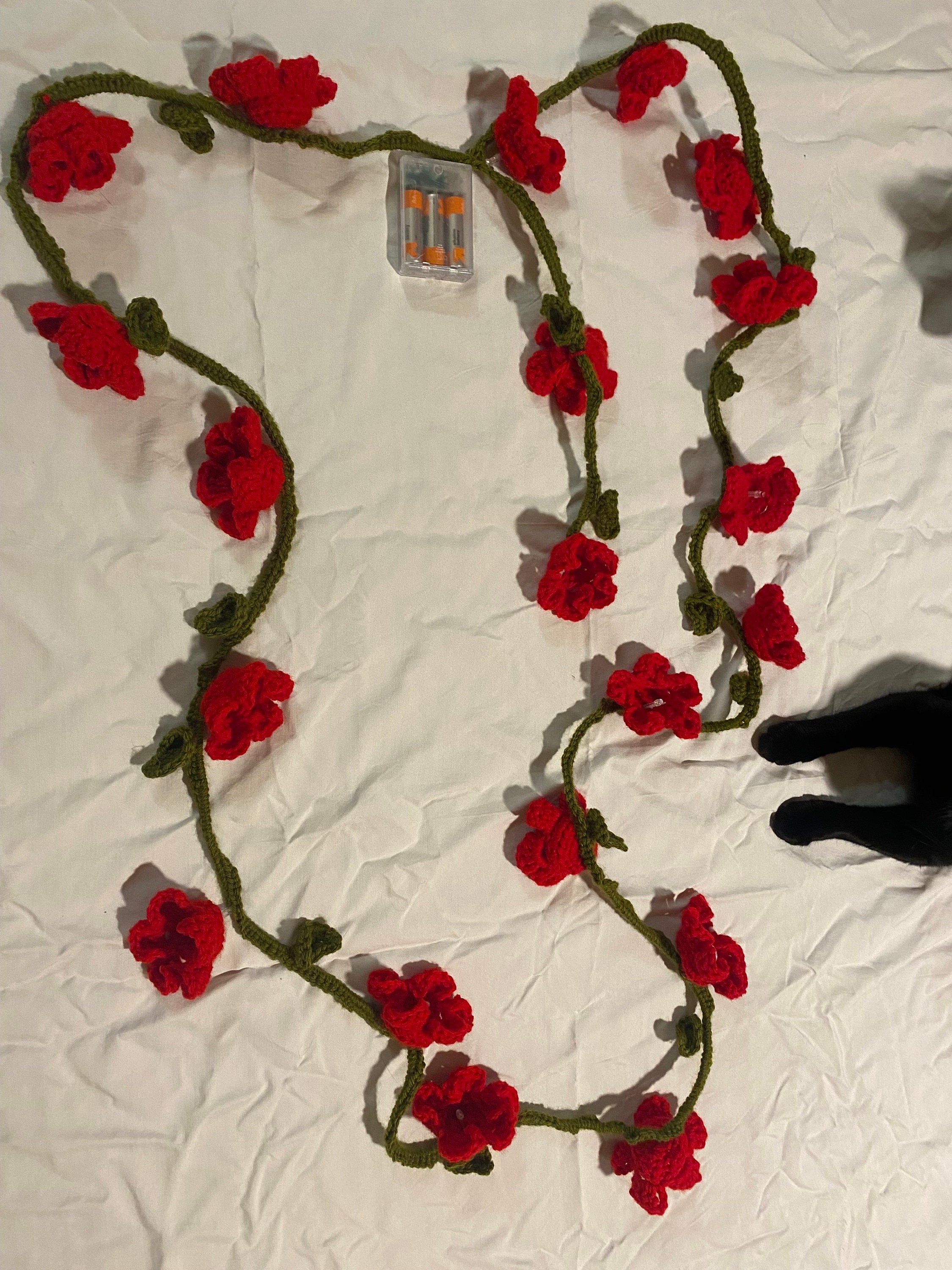 Interchangeable Crochet Flower String Lights - Etsy