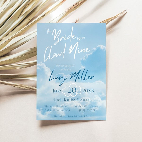 On Cloud Nine Theme Bridal Shower - Etsy