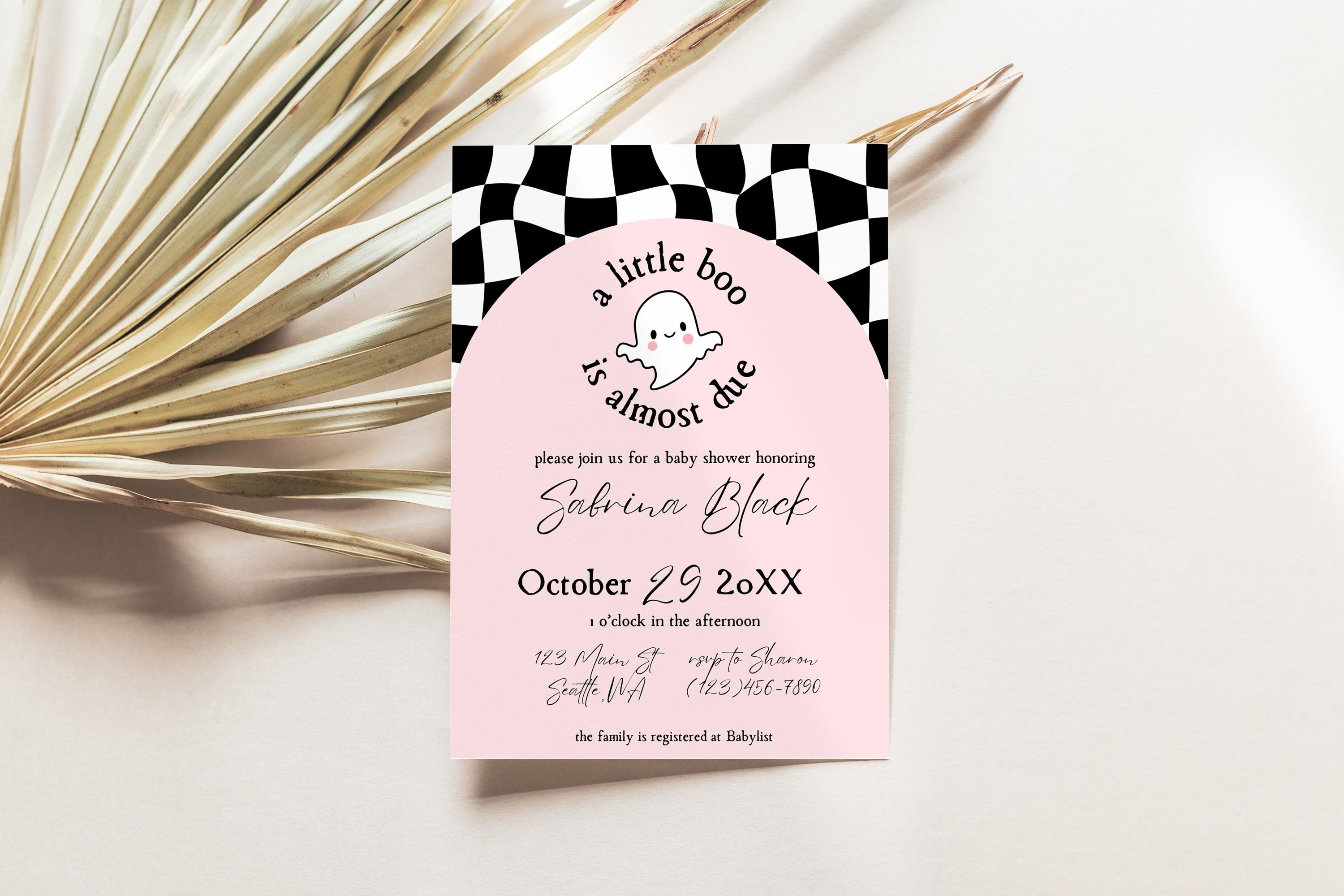 SABRINA | A Little Boo is Almost Due Baby Shower Bundle, Halloween Baby ...