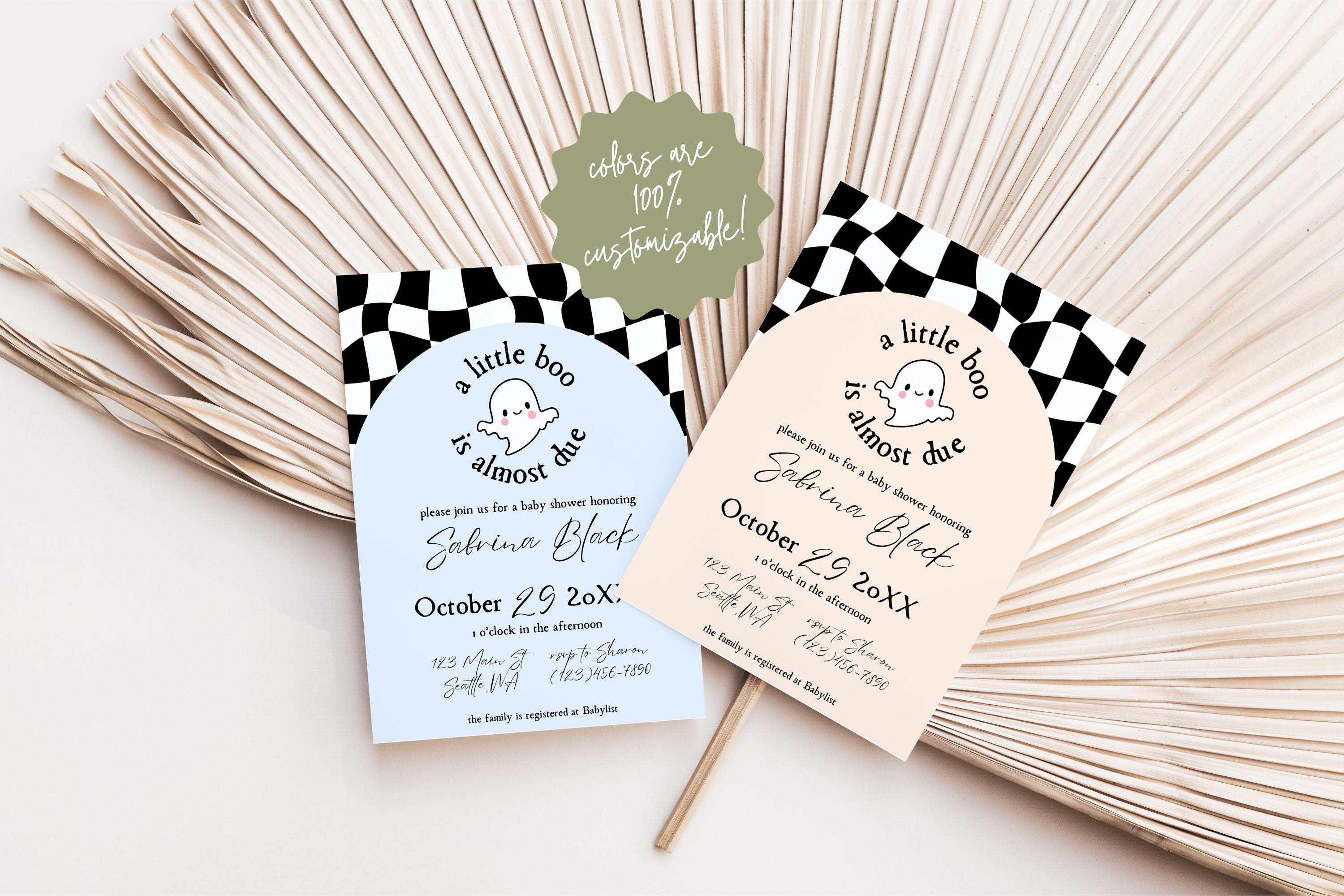SABRINA | A Little Boo is Almost Due Baby Shower Bundle, Halloween Baby ...