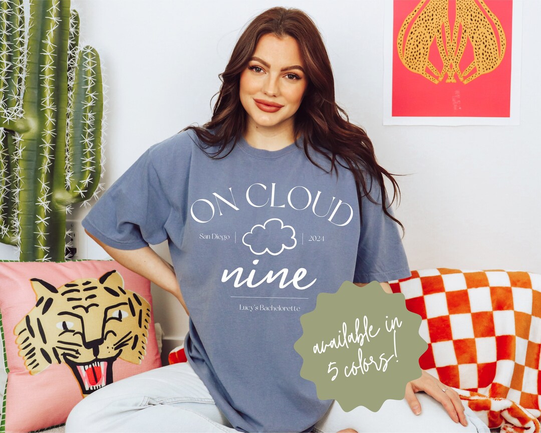 LUCY | Comfort Colors on Cloud Nine Matching Bachelorette Shirts, on ...