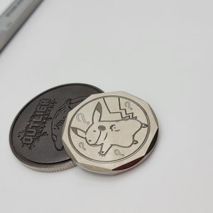 Ditto Sus Pikachu Pokemon Flip Coin - Etsy