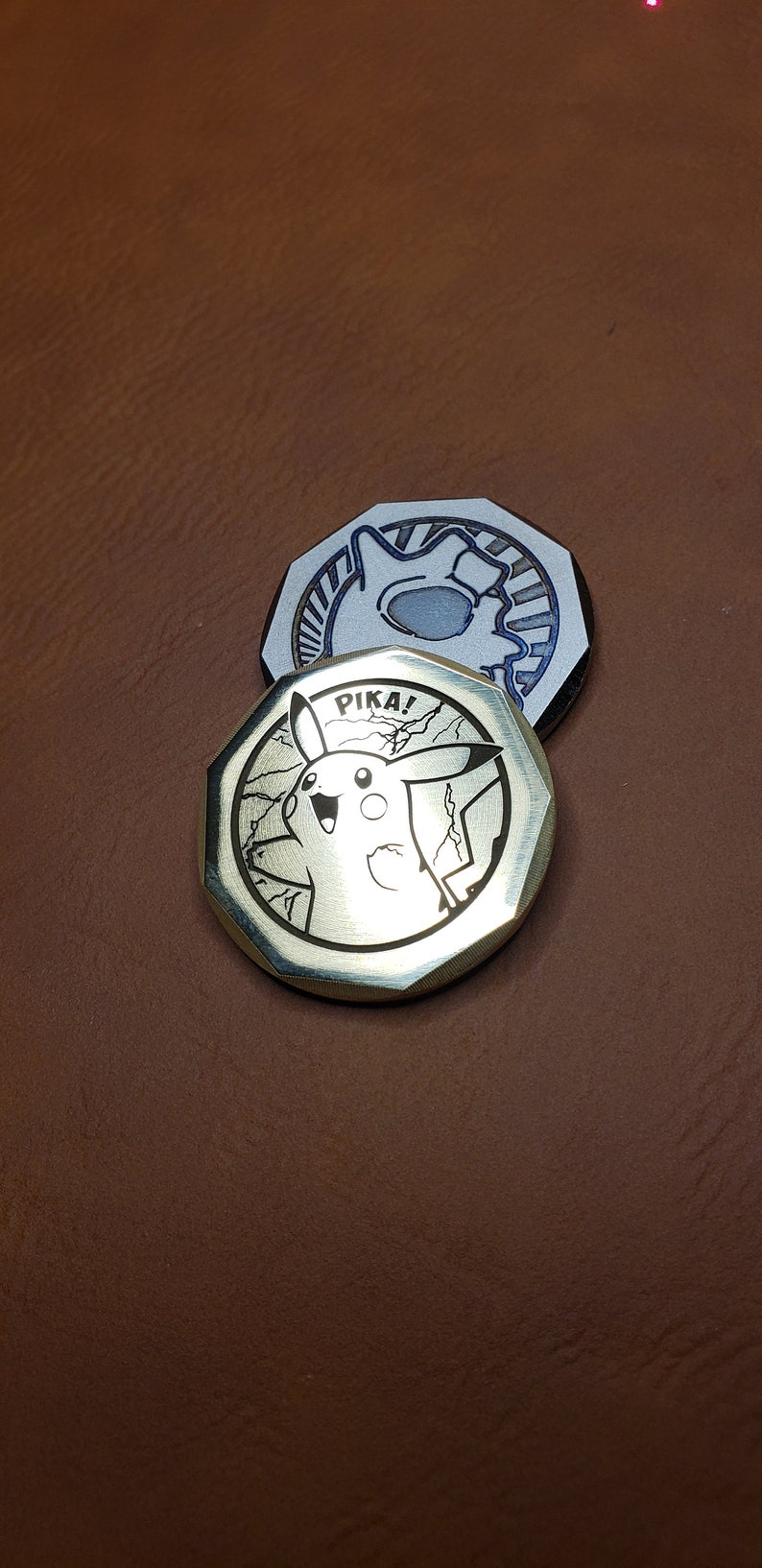 Pikachu Brass Coin Flipper Pokemon Thick - Etsy