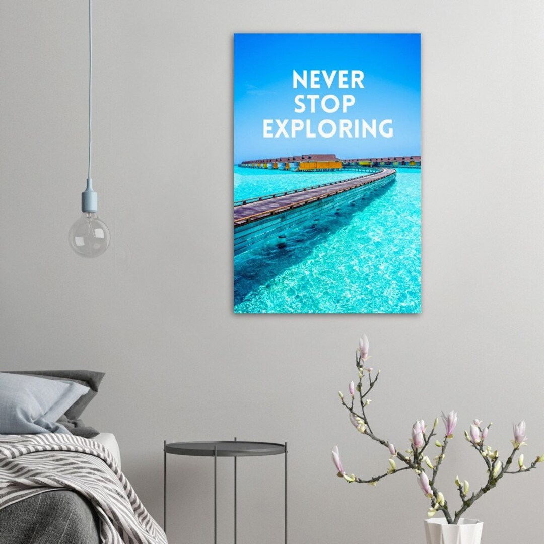 Never Stop Exploring | Motivational Poster | Wall Art | Inspirational ...