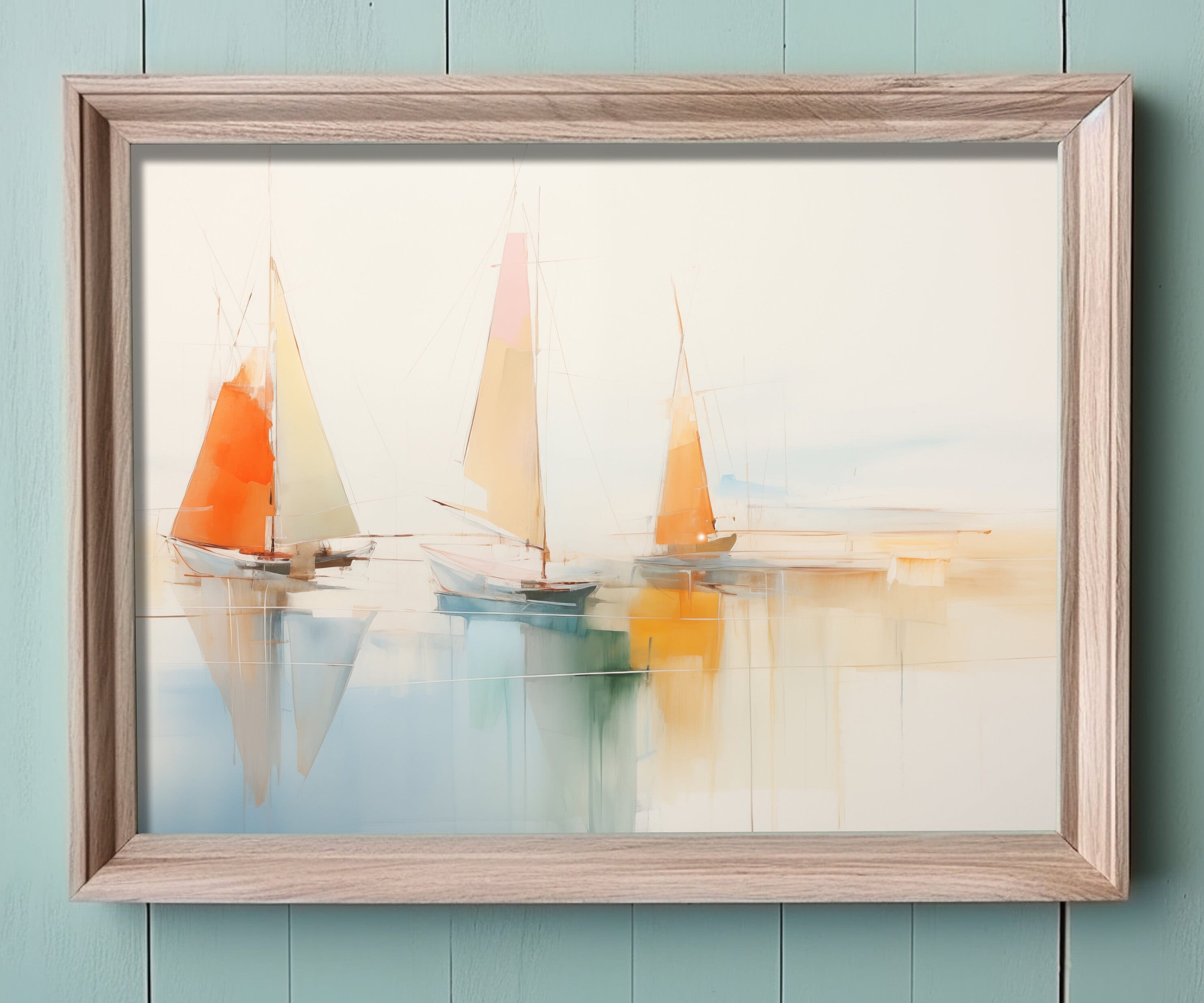 Sailboat Print, Printable Beach Wall Art, Sailboat Art Print, Coastal ...