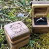 Minimalist Cute Wooden Ring Box, Custom Ring Box, Rustic Wooden Box ...