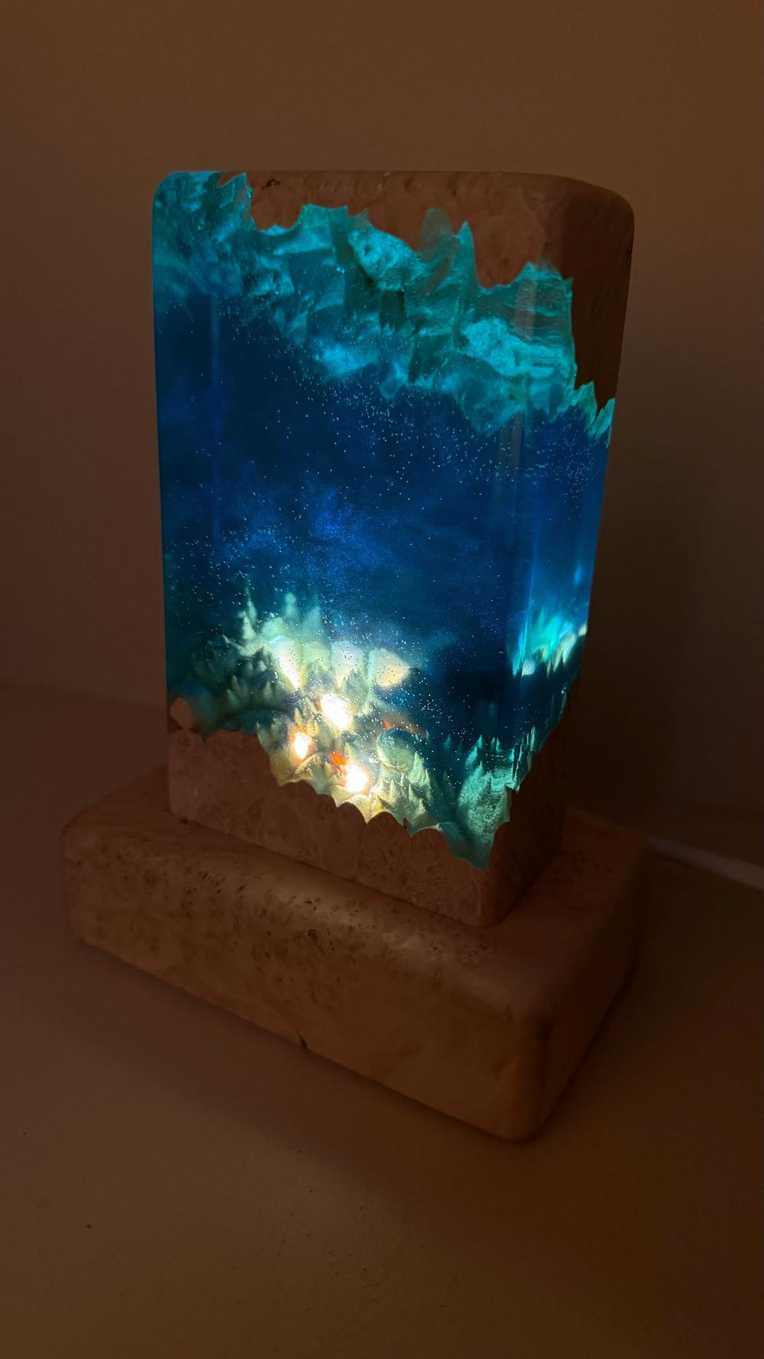 Ocean Theme Epoxy Night Light, Authentic Table Lamp, Deep Ocean Lamp ...