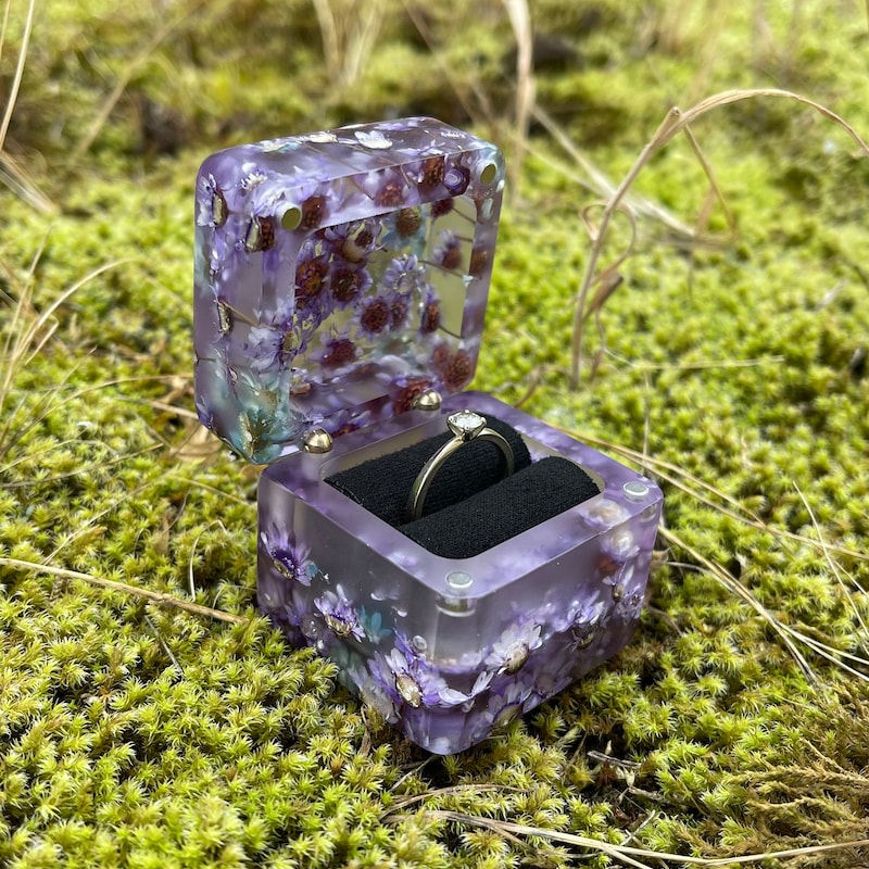 Flower Engagement Ring - Etsy