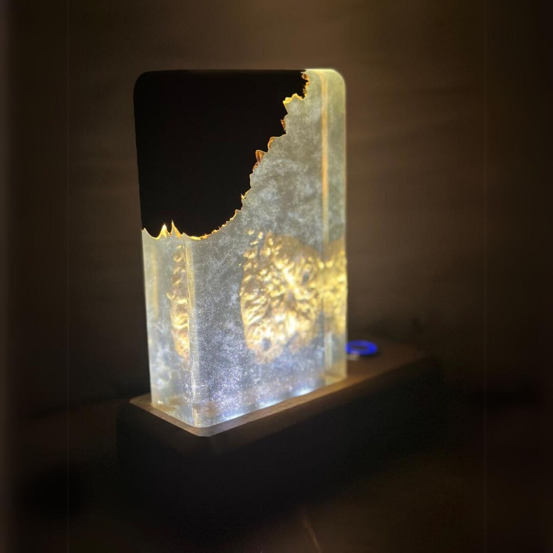 Epoxy Light, Resin Light, Resin Night Light, Resin Lamp, Personalized ...