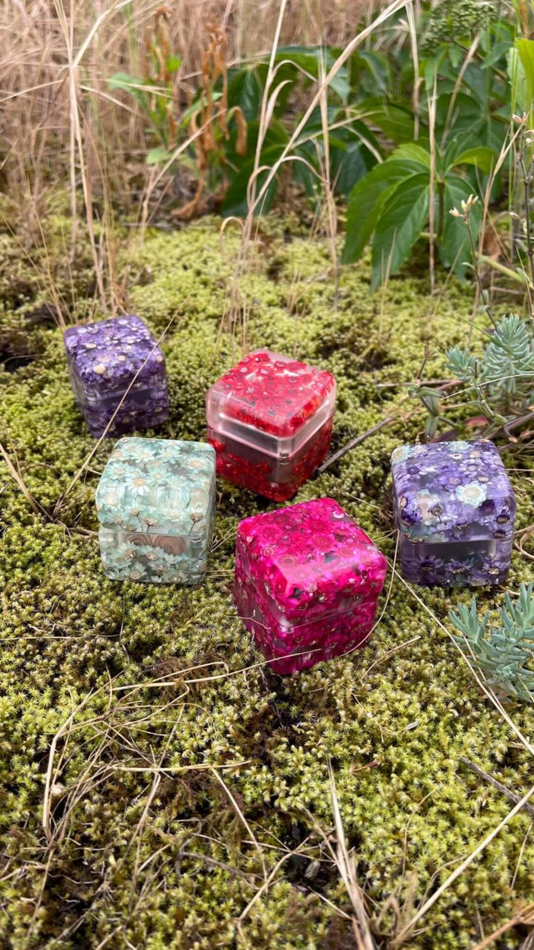 Large Color Palette Floral Ring Box, Ring Box Nature, Colorful Proposal ...