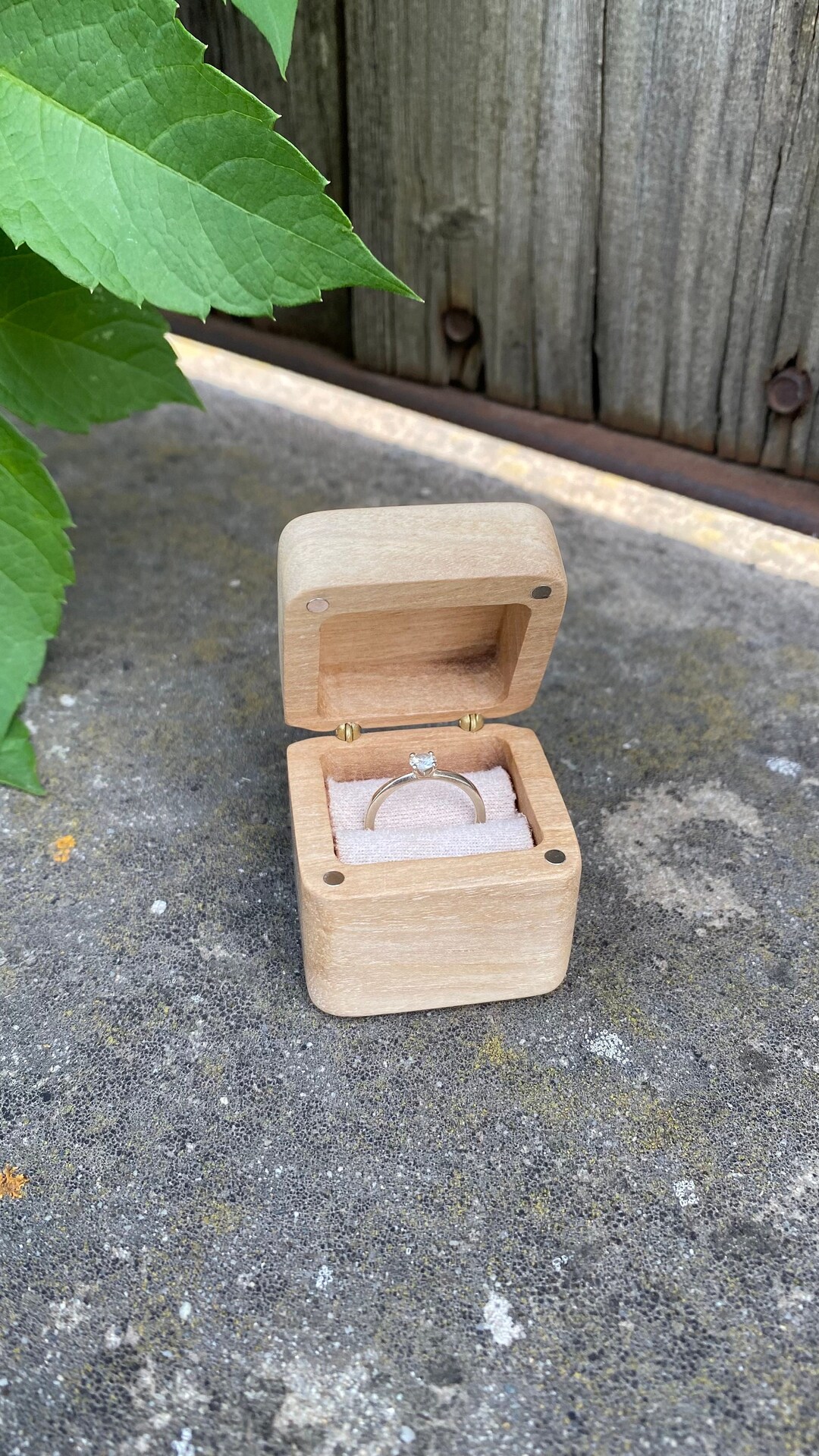 IN STOCK Rustic Wooden Engagement Box, Ring Bearer Proposal Box, Ring ...