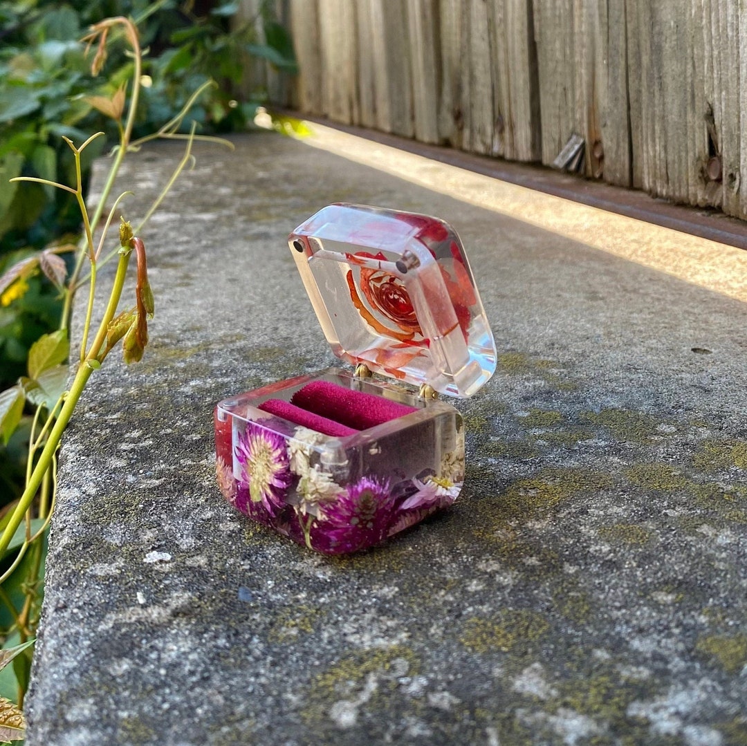 Fairy Ring Box, Epoxy Ring Holder, Proposal Ring Box, Handmade Ring ...