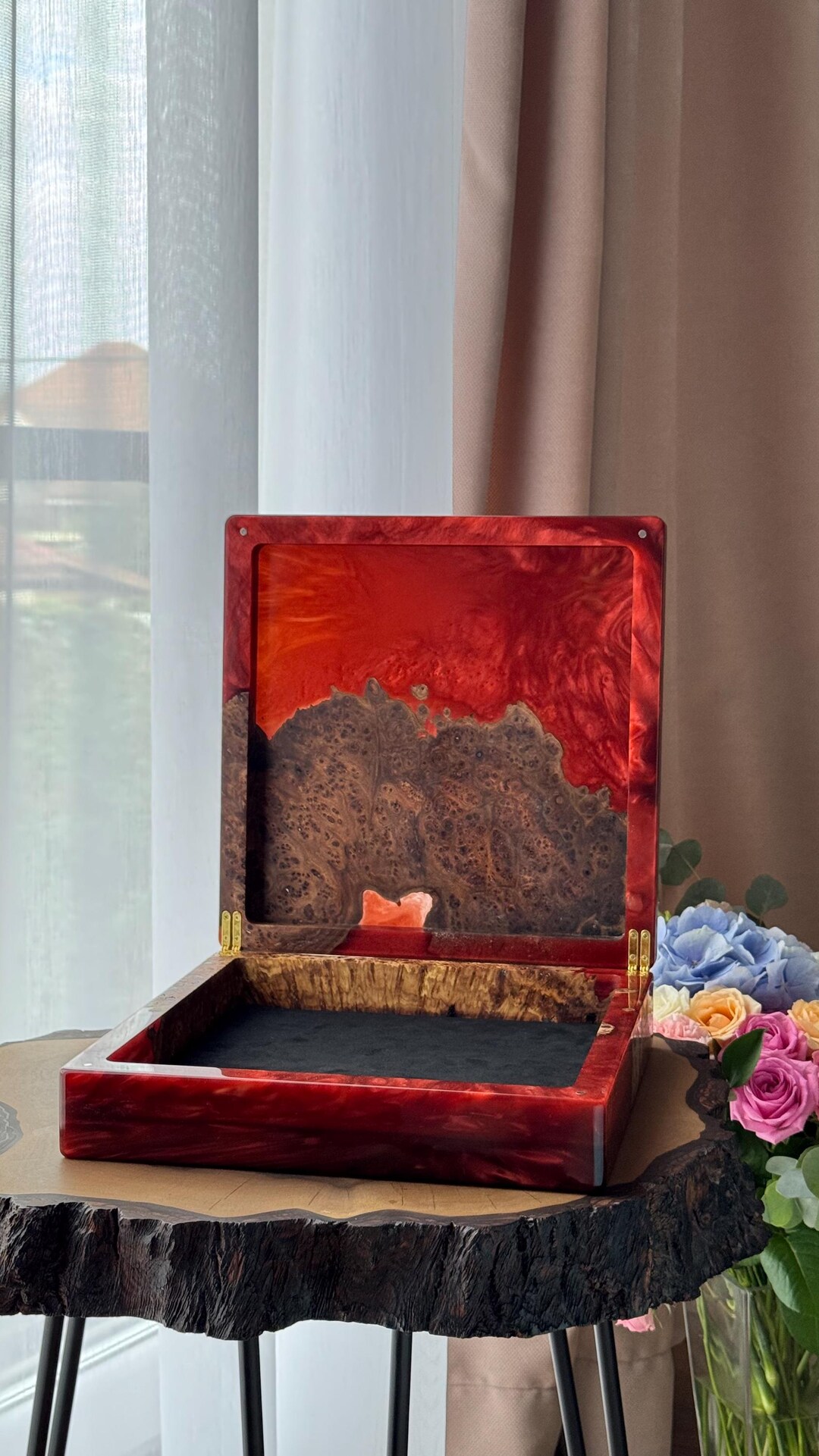 Epoxy Wood Box, Watch Display Box, Wooden Watch Box, Watch Holder Box ...
