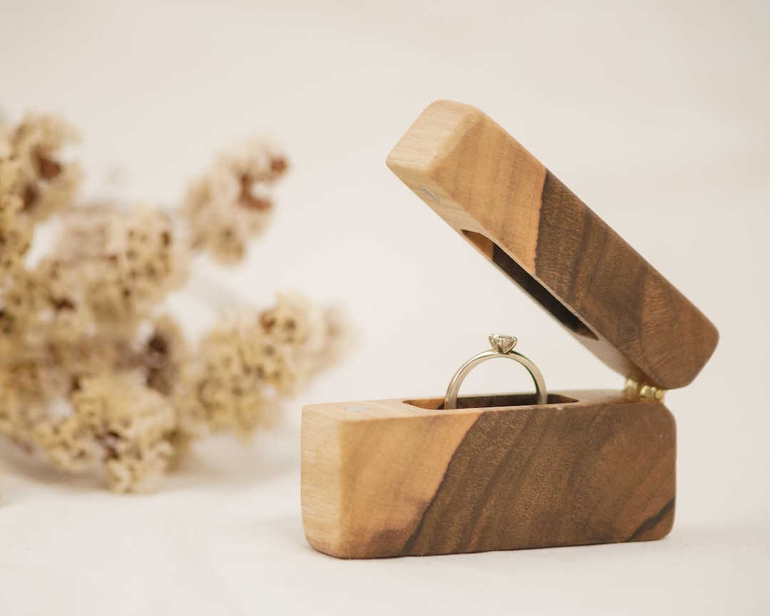 Engagement Ring Box, Ring Box Proposal, Ring Bearer Box, Wedding Ring ...