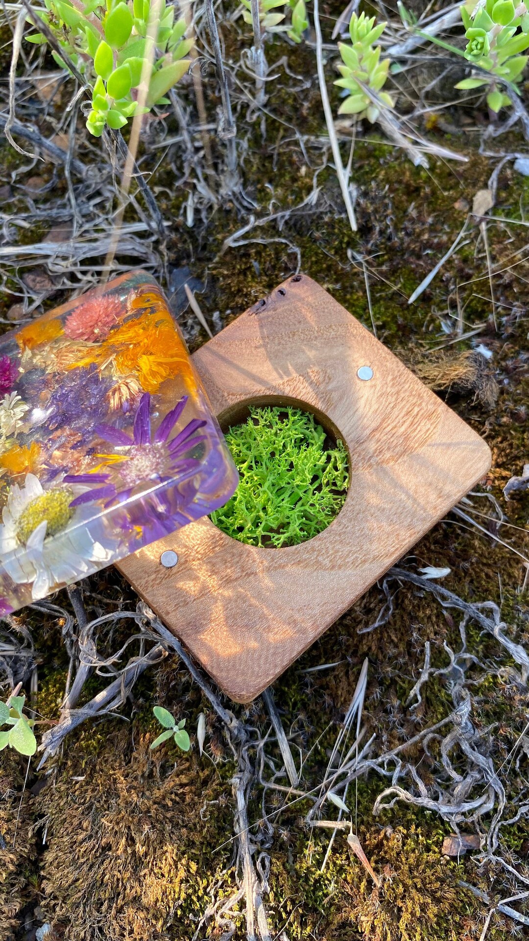 Colorful Rustic Flower Ring Box, Epoxy Ring Box, Custom Ring Box ...