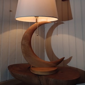 Mystical Moon Table Lamp, Wood Desk Lamp Night Light - Etsy
