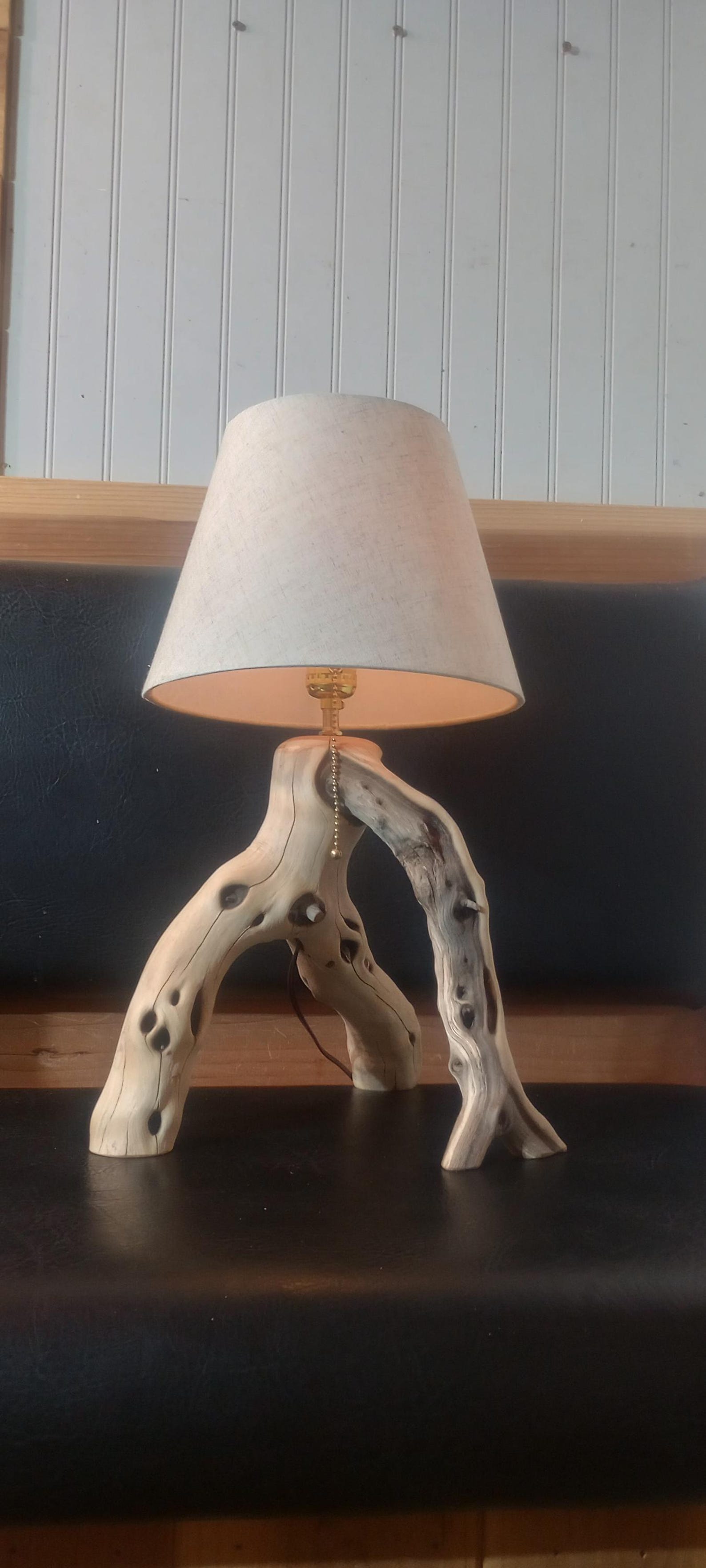 Lamp From a Tree Branch! Driftwood Table Lamp for Living Room, Bedroom ...