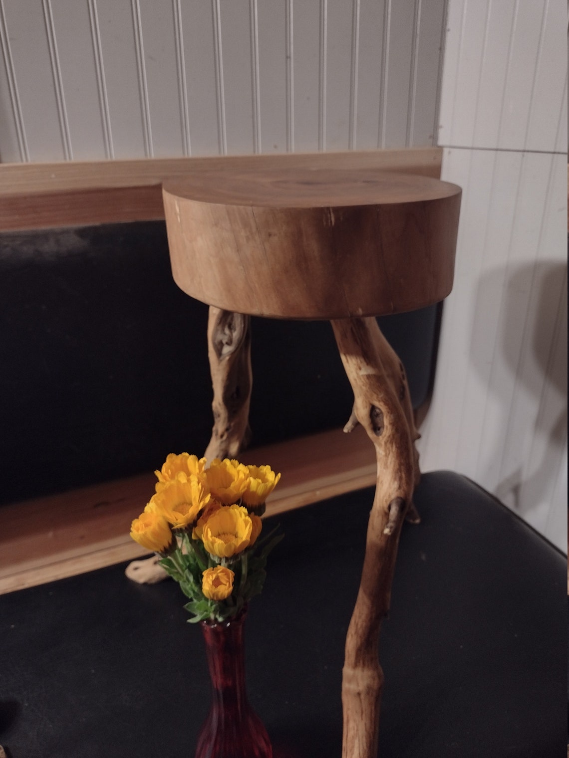 Live Edge Rustic Stool or Side Table - Etsy