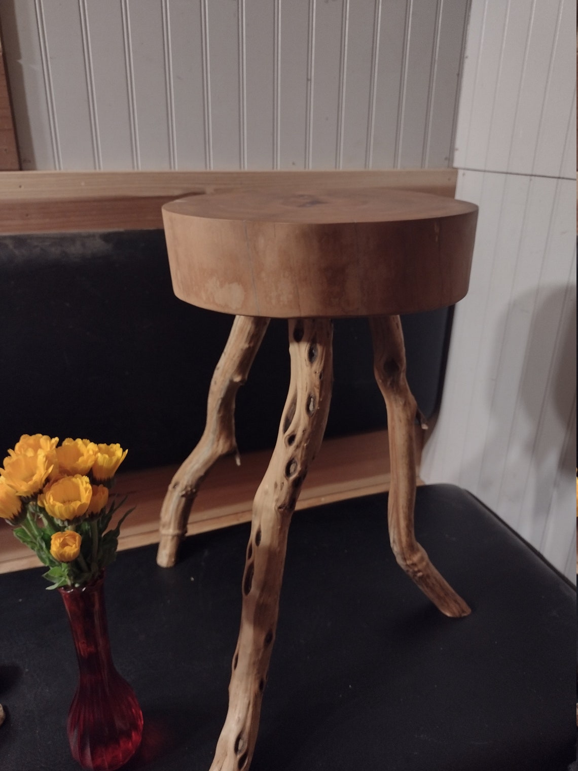 Live Edge Rustic Stool or Side Table - Etsy