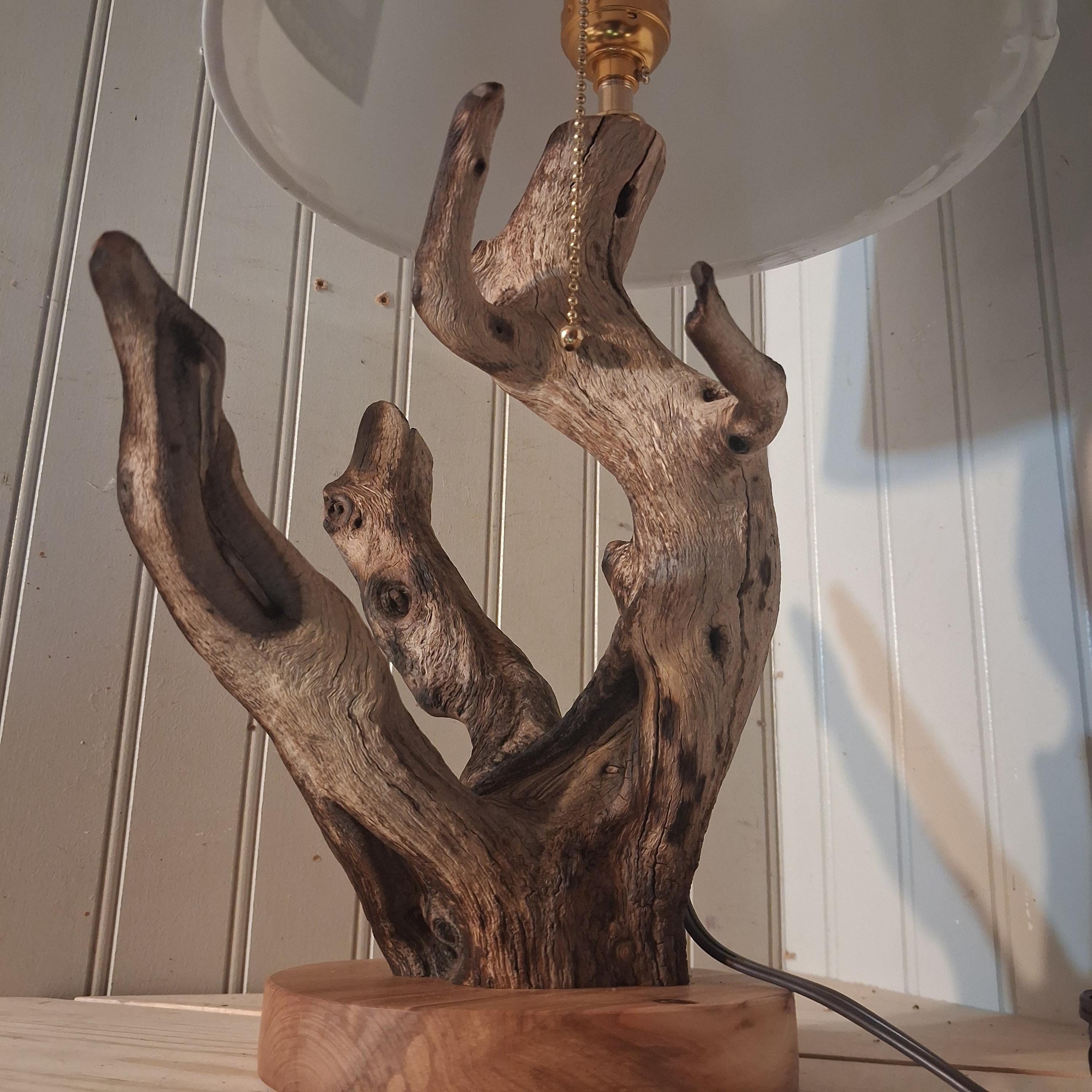 Wooden Table Lamp, Desk Lamp, Made From a Real Tree Branch! - Etsy