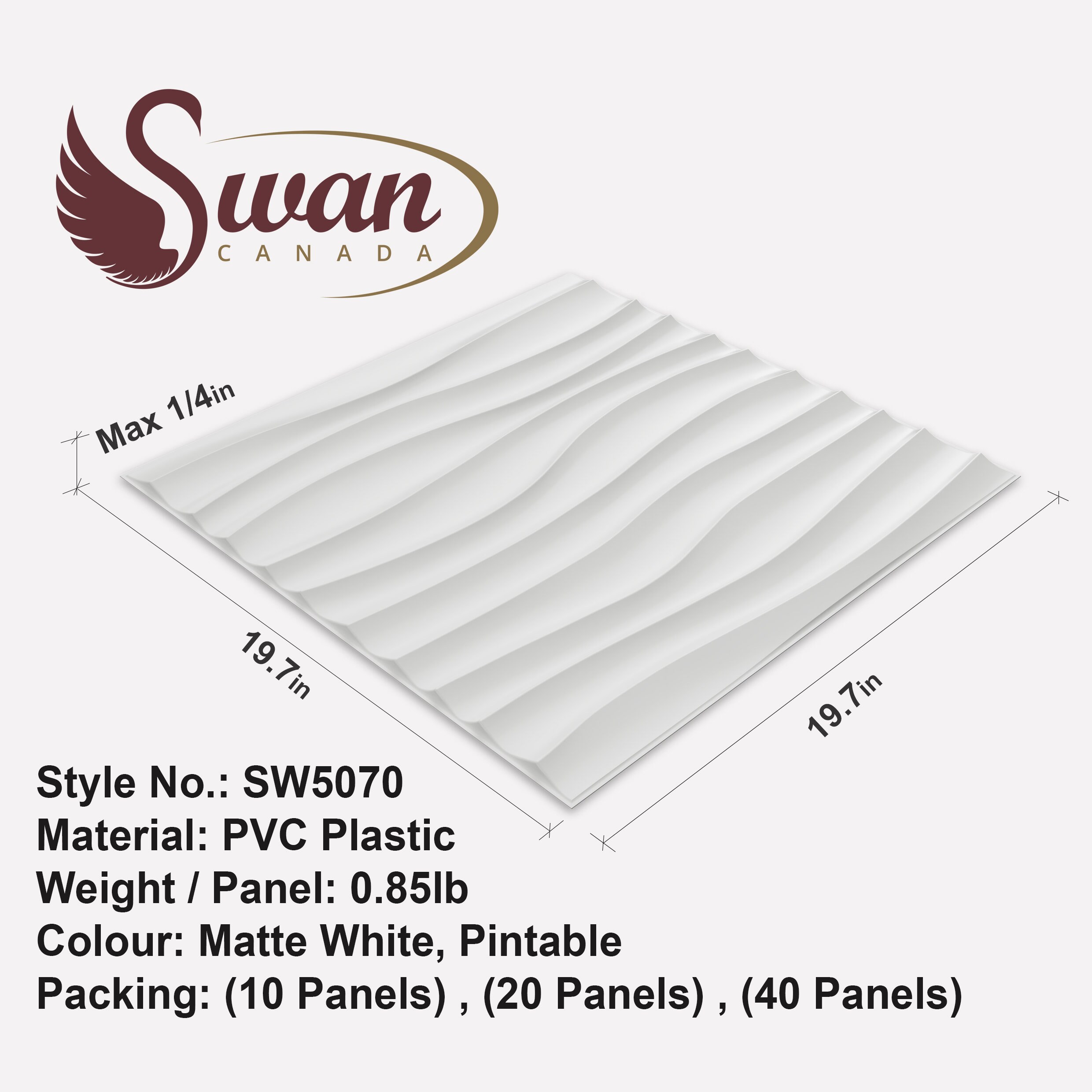 Wavy Wall Swancanada PVC 3D Wall Panels DIY Easy to Install - Etsy Canada