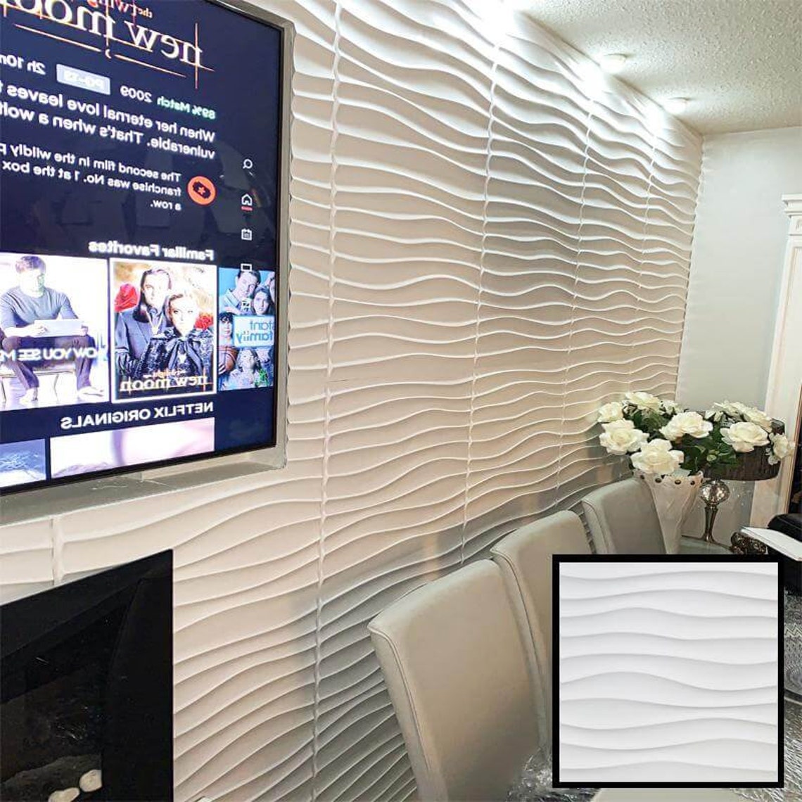 Wavy Wall Swancanada PVC 3D Wall Panels DIY Easy to Install - Etsy Canada